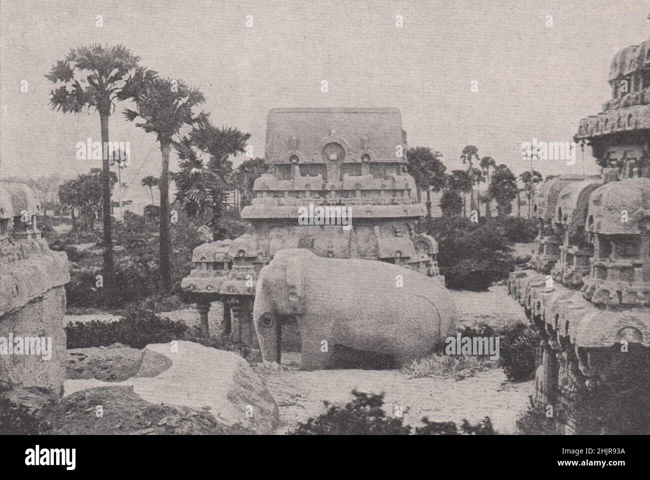 Ancient stone temples near Mahabalipur in Madras. India Southern (1923 ...
