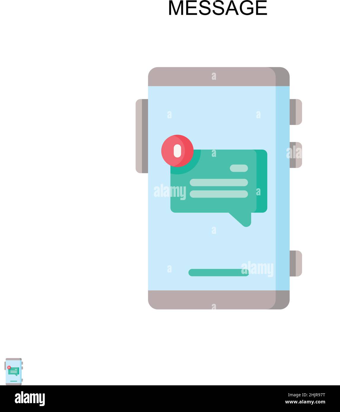 Message Simple vector icon. Illustration symbol design template for web ...