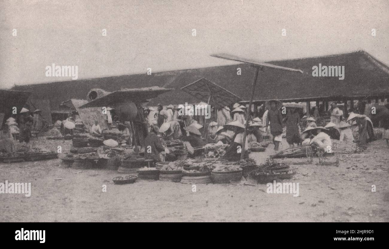 Fruit and vegetables from the surrounding district in the quaint native ...