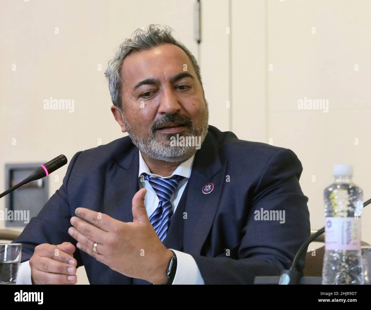 KYIV, UKRAINE - JANUARY 28, 2022 - Representative Ami Bera attends a ...