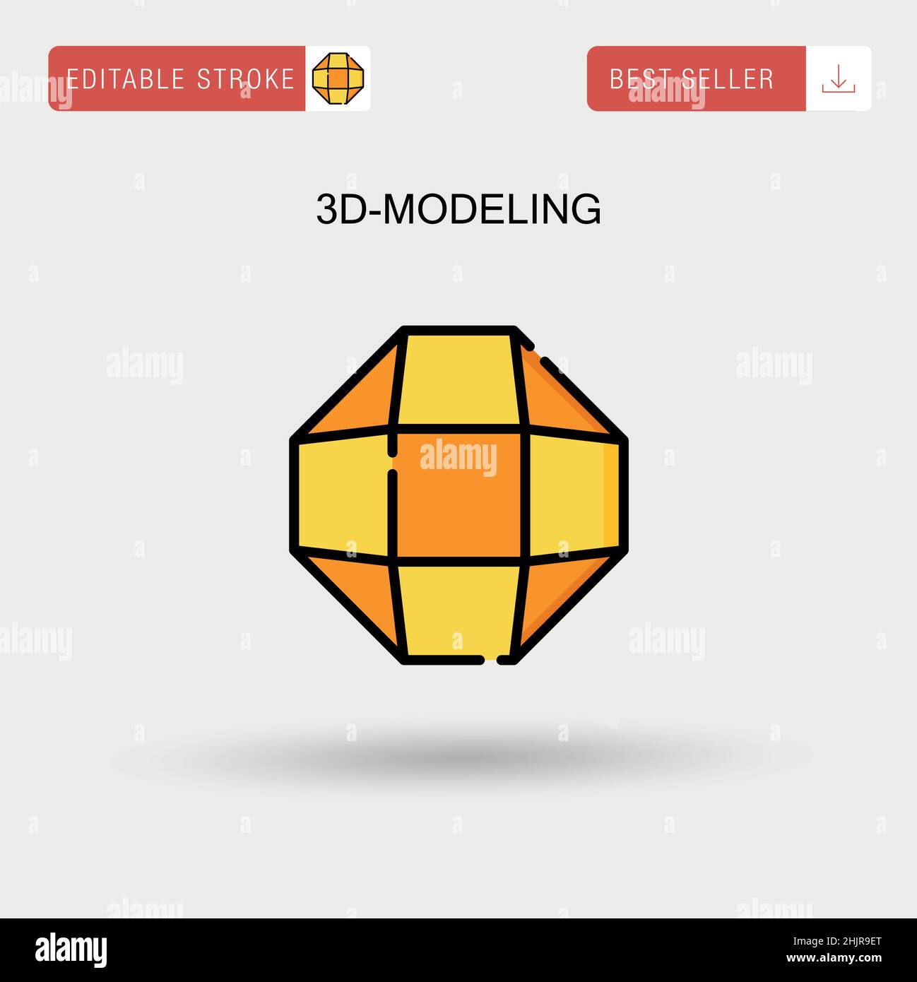 3d Modeling Simple Vector Icon Stock Vector Image And Art Alamy