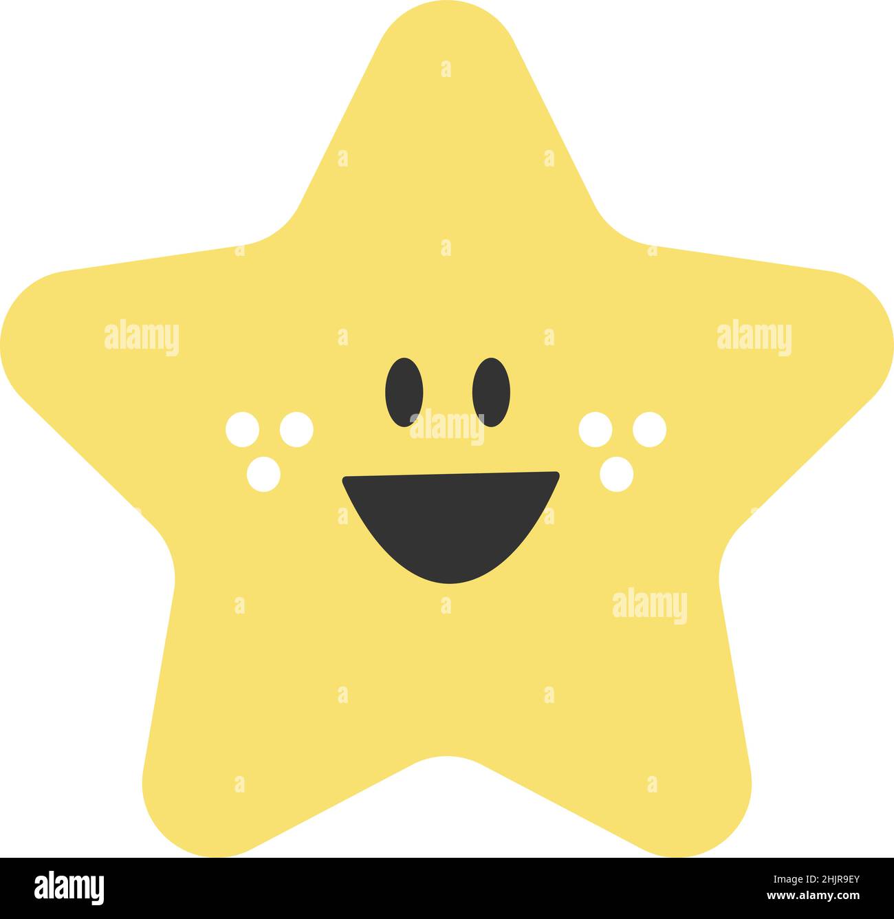 Doodle colored star happy character icon isolated on white background ...