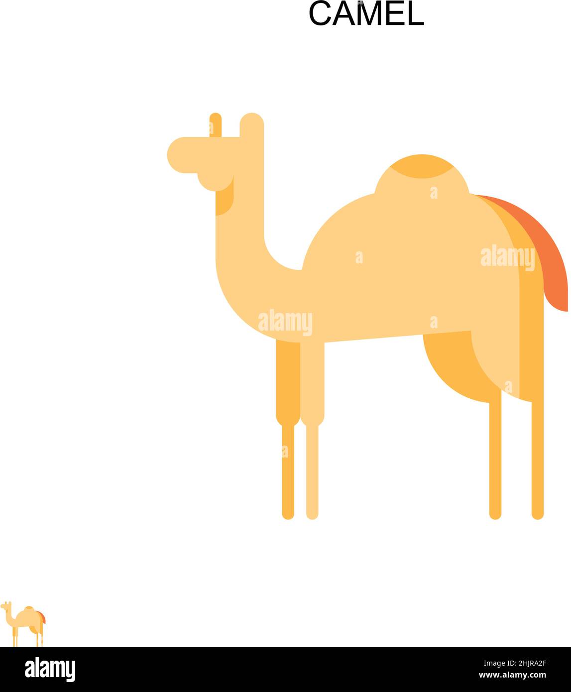 Camel Simple vector icon. Illustration symbol design template for web ...
