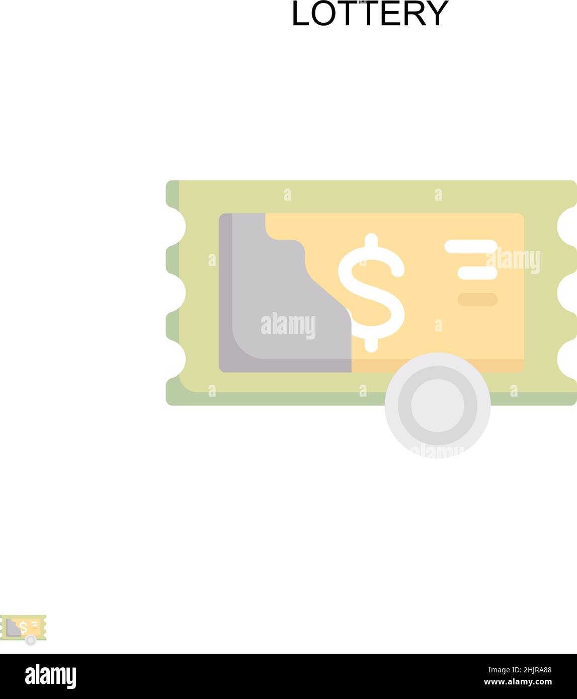 Lottery Simple vector icon. Illustration symbol design template for web ...