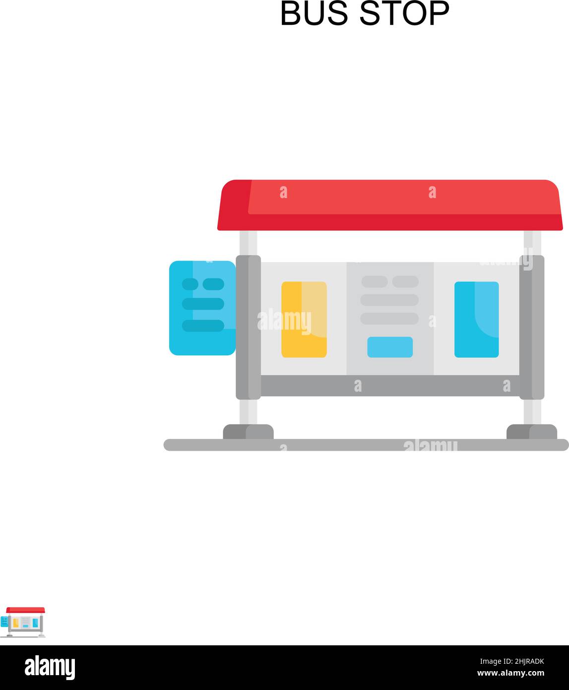 Bus stop Simple vector icon. Illustration symbol design template for ...