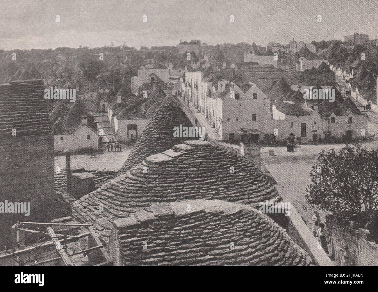 Peculiar beehive roofs of Apulian Architecture. Italy South (1923 Stock ...