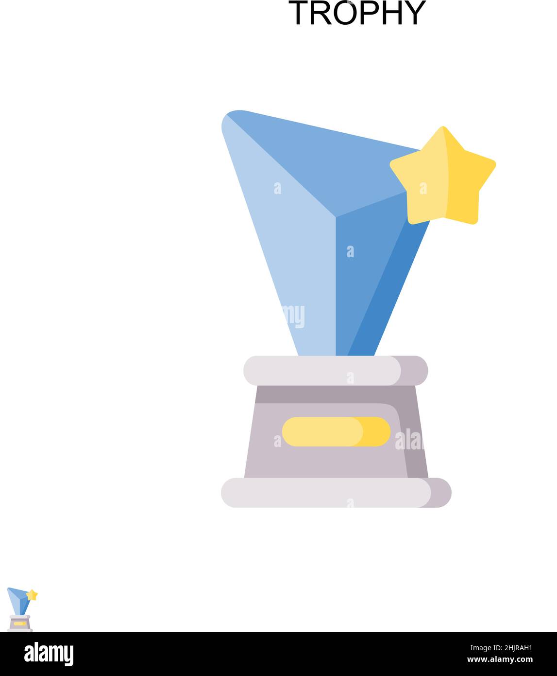 Trophy Simple vector icon. Illustration symbol design template for web ...