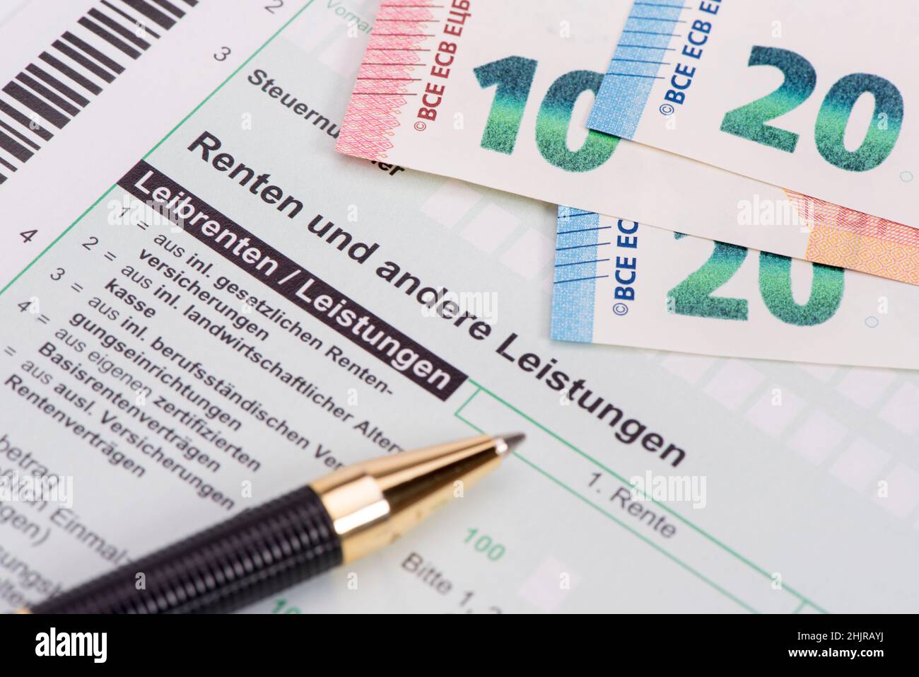 form for German tax return Stock Photo - Alamy