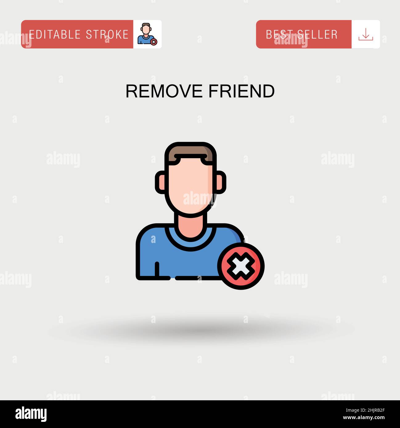 Remove friend Simple vector icon Stock Vector Image & Art - Alamy