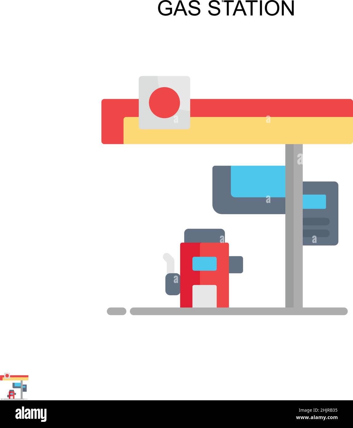 Gas station Simple vector icon. Illustration symbol design template for ...