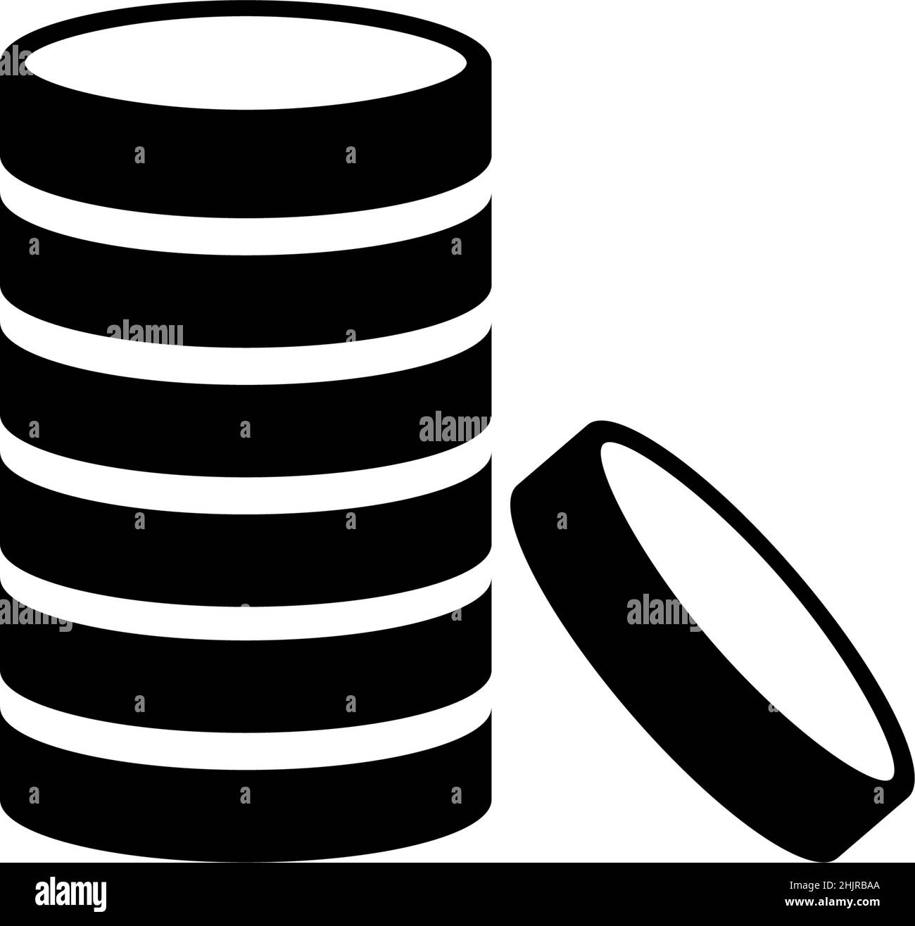 Folded Stack of Coins, Money, Finance. Flat Vector Icon illustration ...