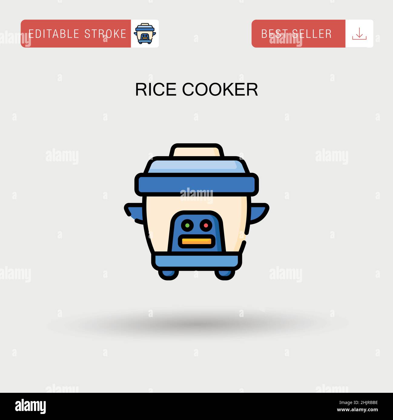 Rice cooker Simple vector icon Stock Vector Image & Art - Alamy