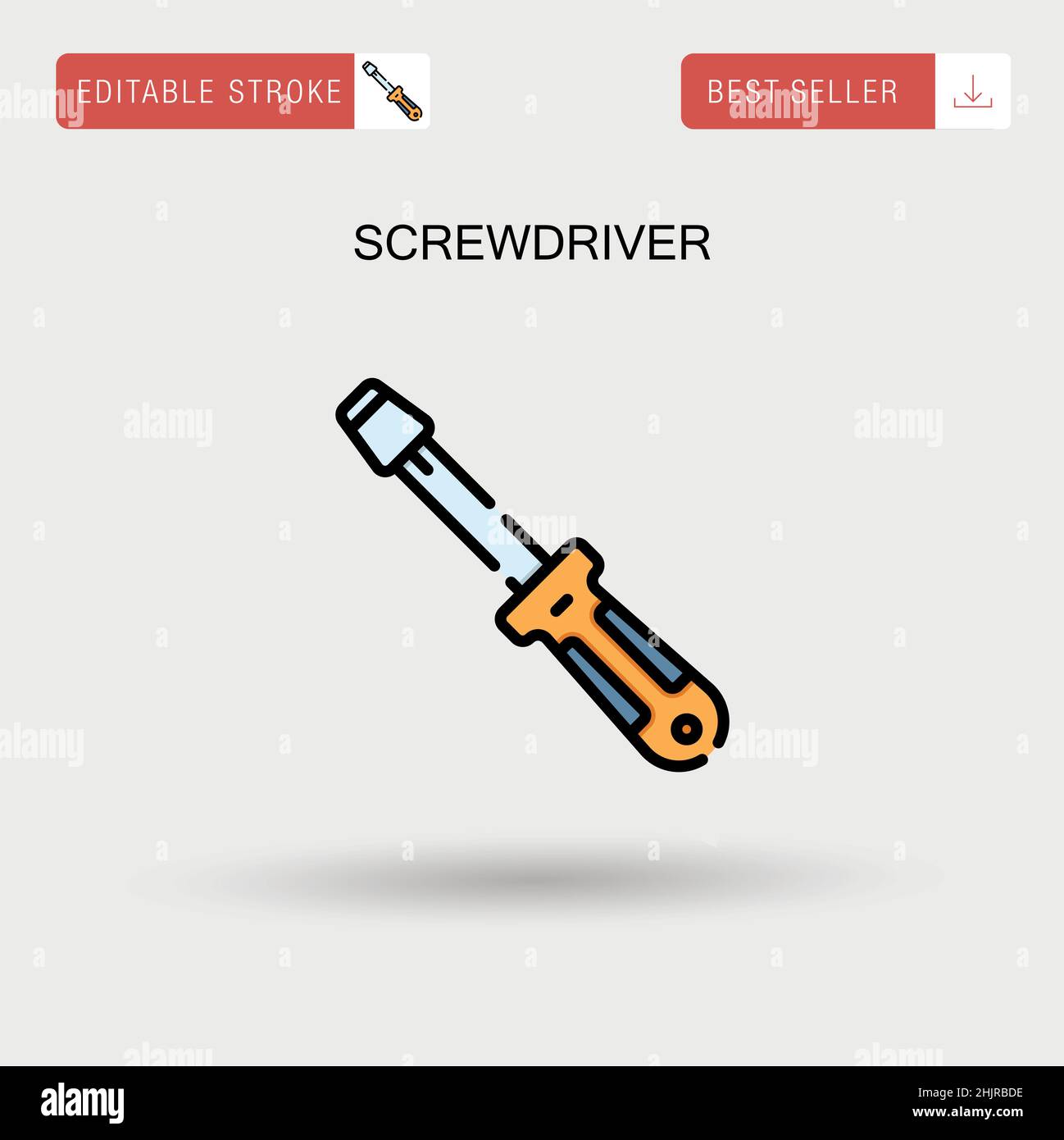 Hand on handle installation Stock Vector Images - Alamy