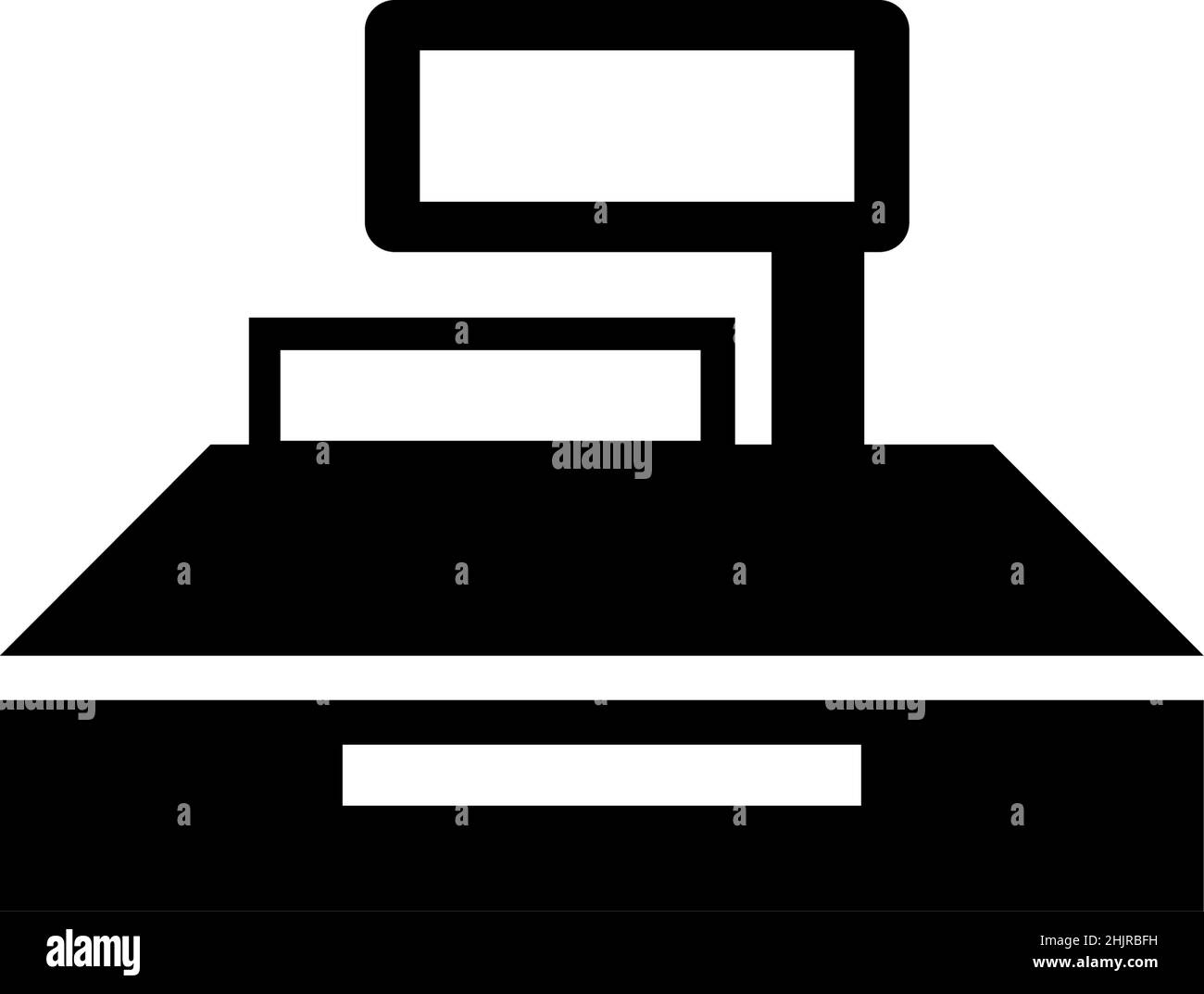 Shop Cash Register, Store Cashier Machine. Flat Vector Icon ...