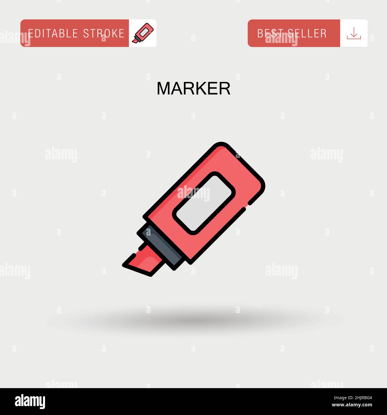 Marker Simple vector icon Stock Vector Image & Art - Alamy