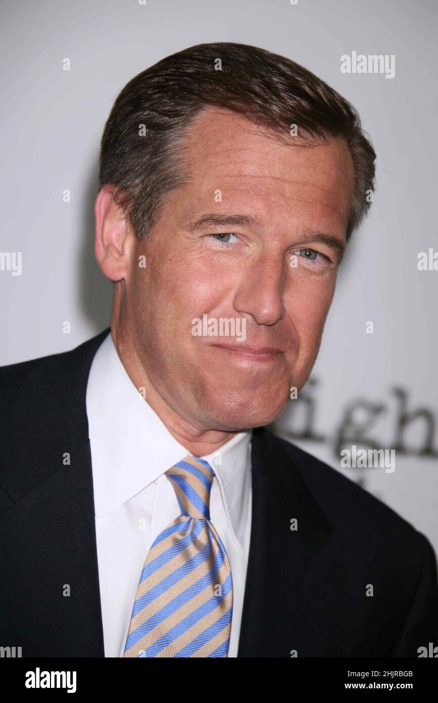 Brian Williams attends the premiere of "A Mighty Heart" at the Ziegfeld ...