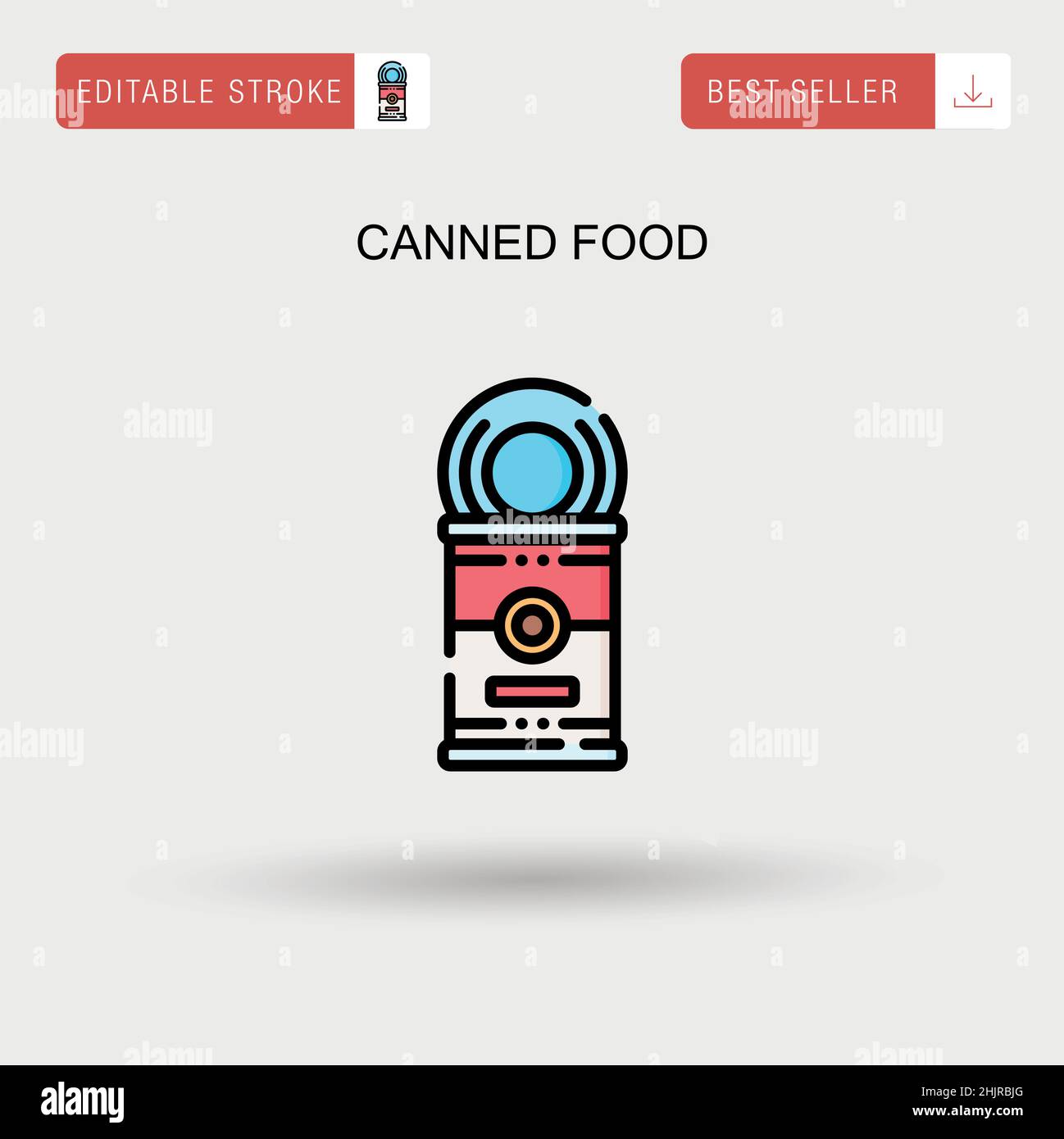 Canned food Simple vector icon Stock Vector Image & Art - Alamy