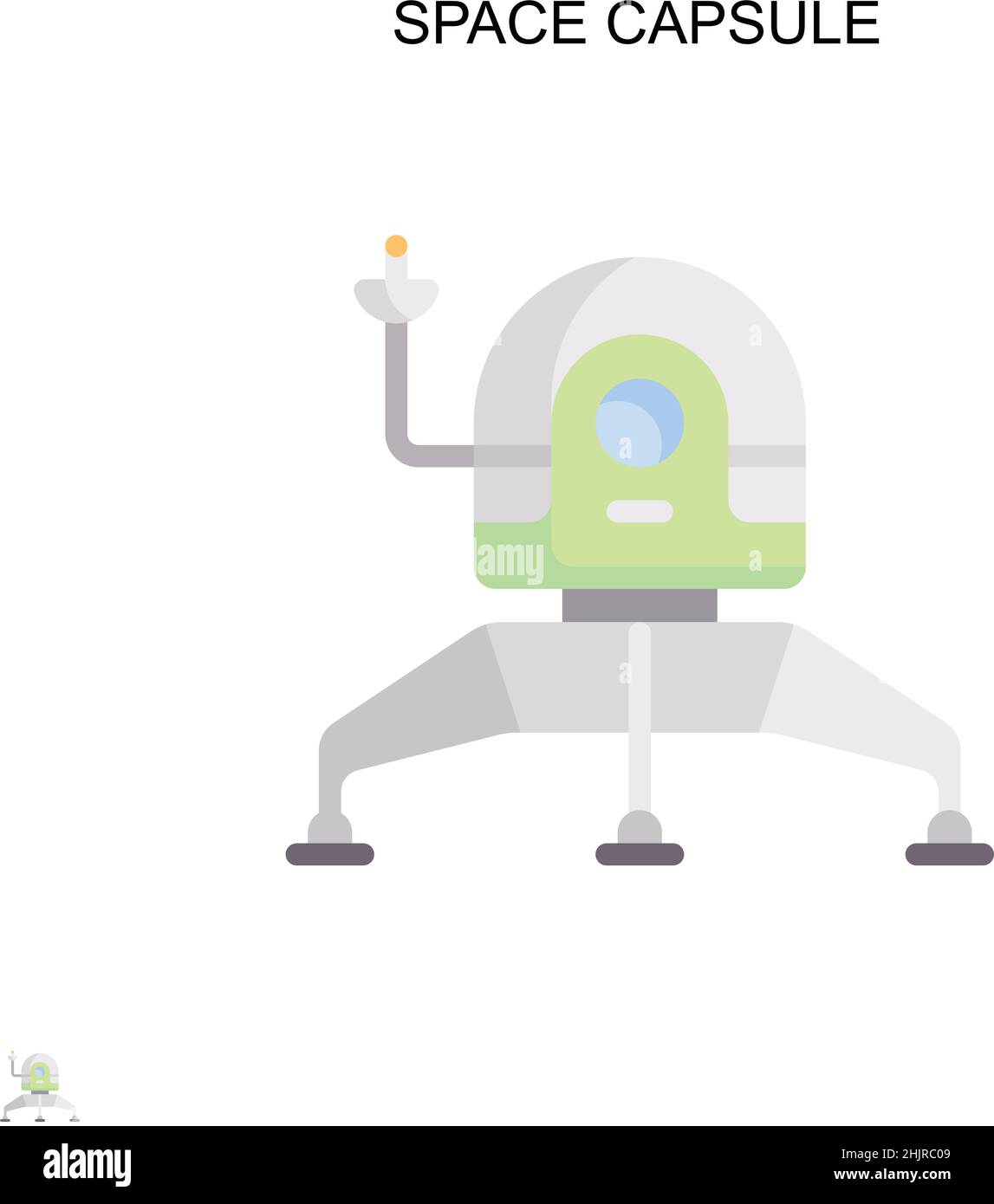 Space capsule Simple vector icon. Illustration symbol design template ...