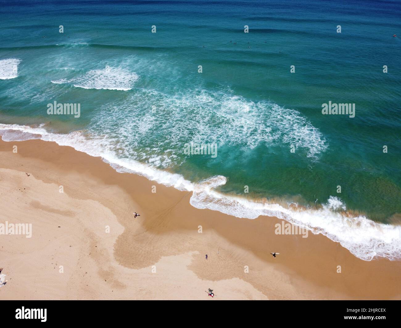 Aerial view of the Gunnamatta Beach in Australia in the summertime ...