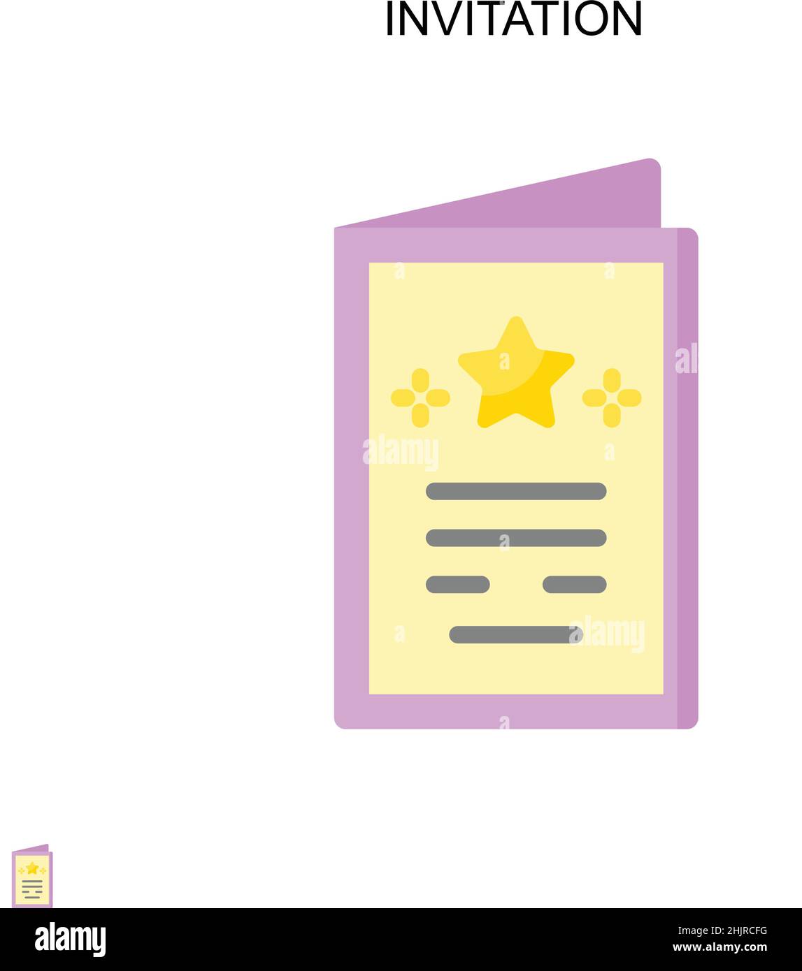 Invitation Simple vector icon. Illustration symbol design template for ...