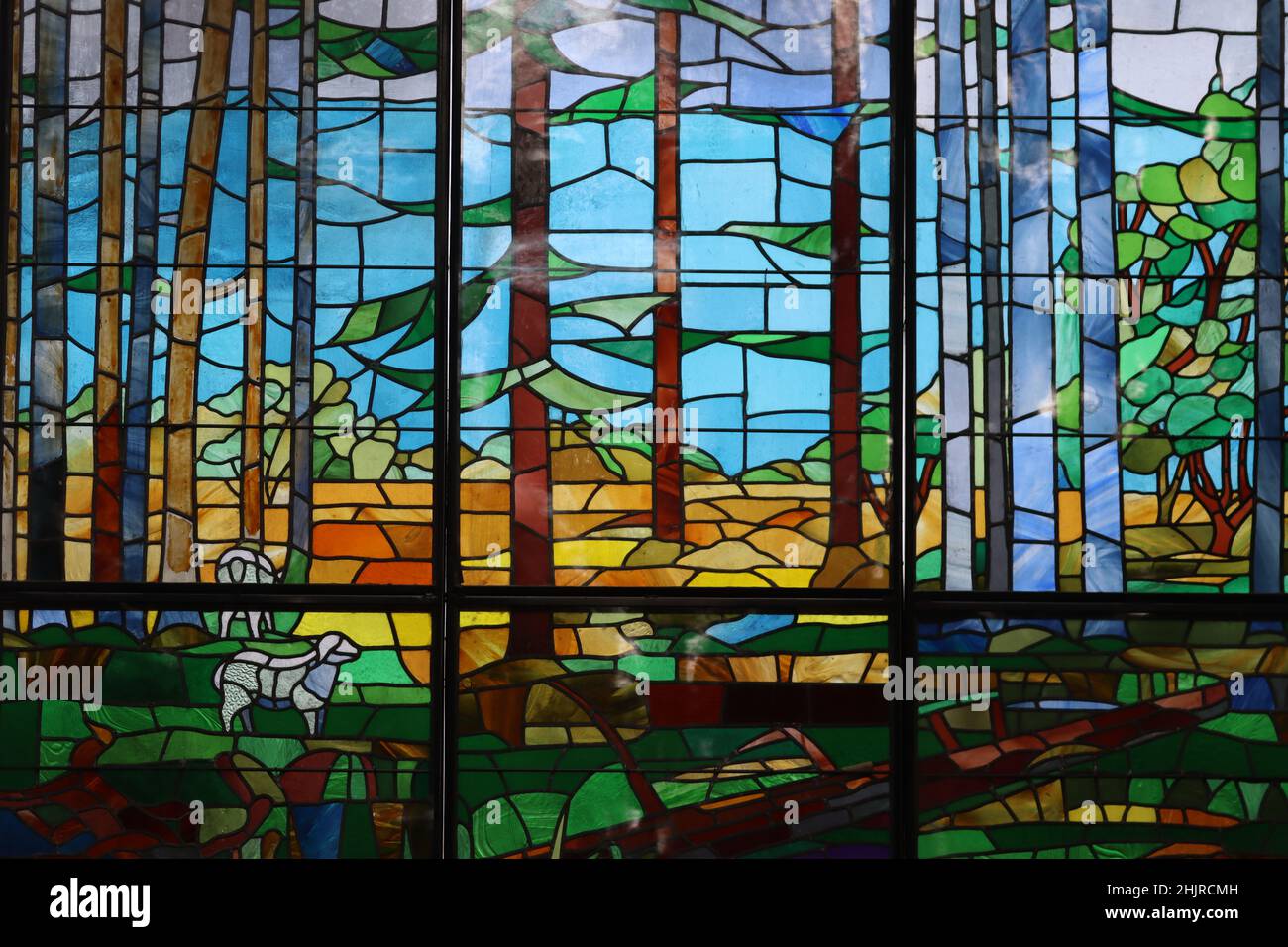 STAINED GLASS WINDOW Stock Photo - Alamy