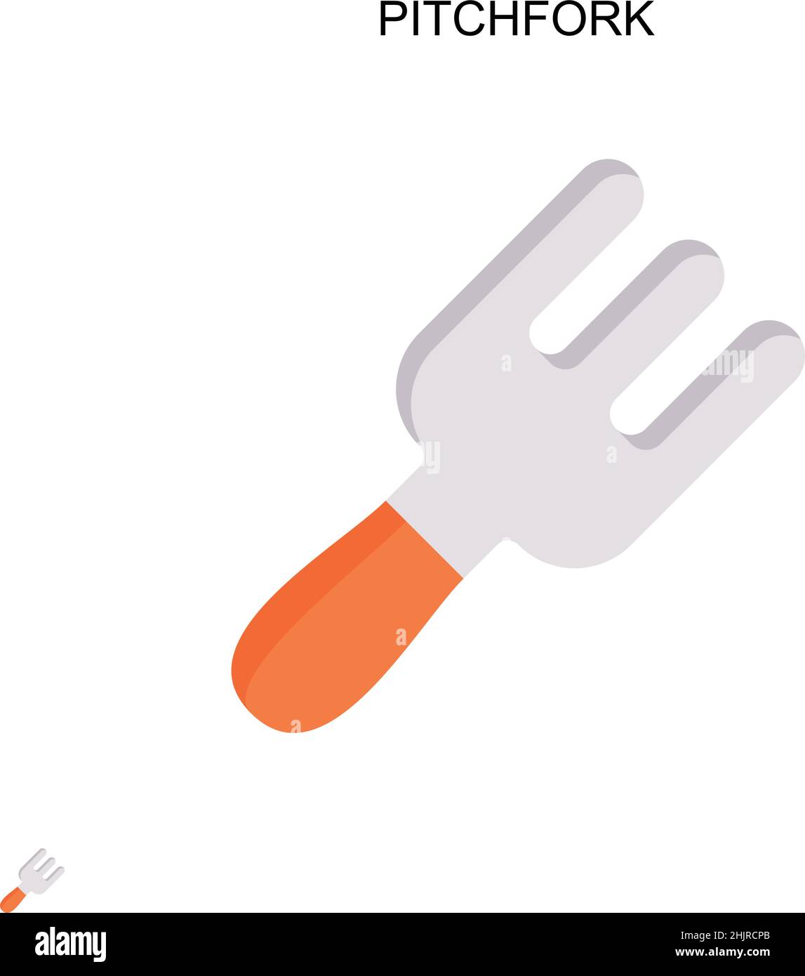 Pitchfork Simple vector icon. Illustration symbol design template for ...