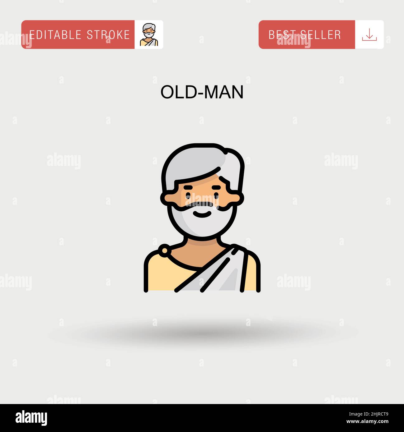 Handsome elderly caucasian man Stock Vector Images - Alamy