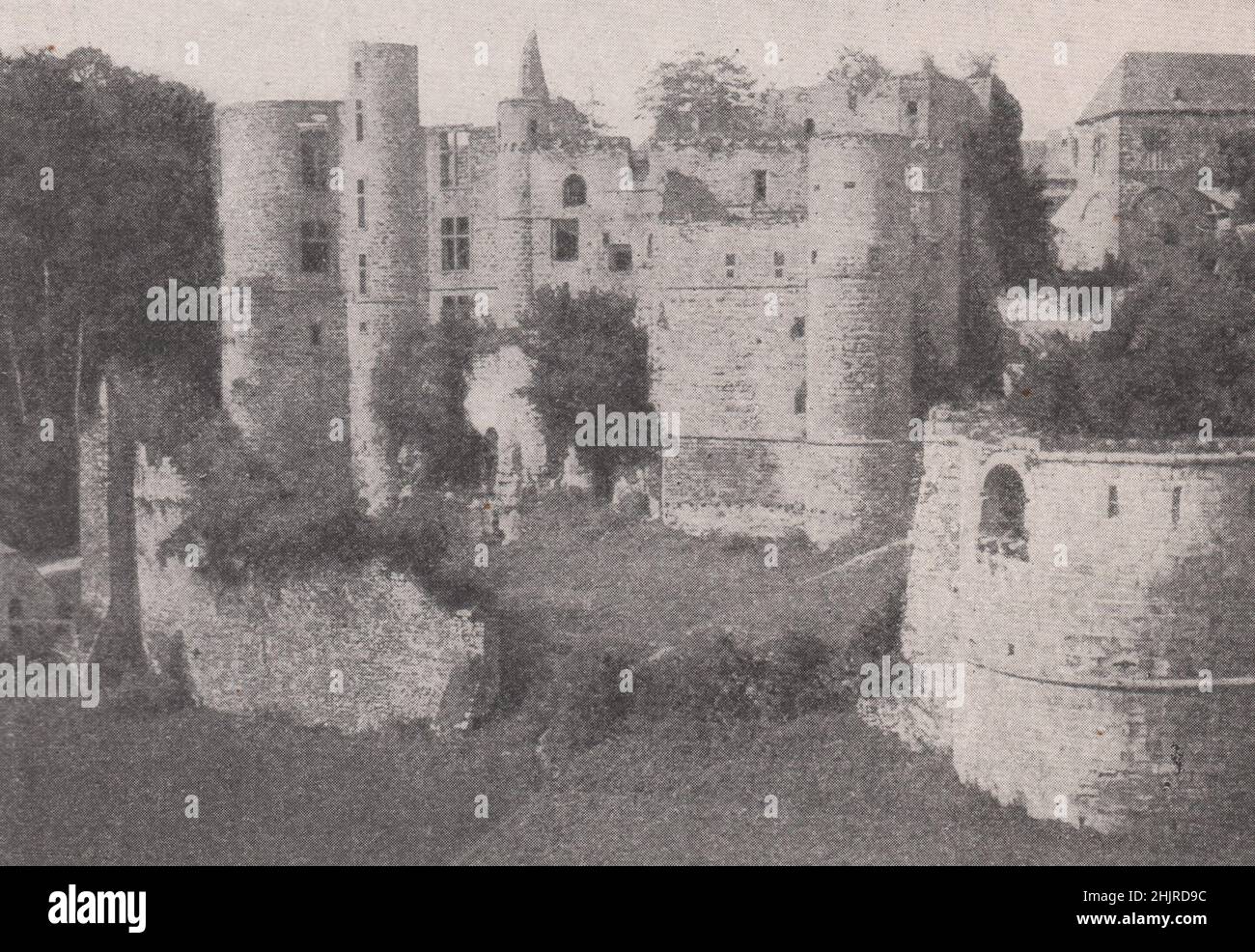 Magnificent ruins of the old castle at Beaufort. Luxemburg (1923 Stock ...