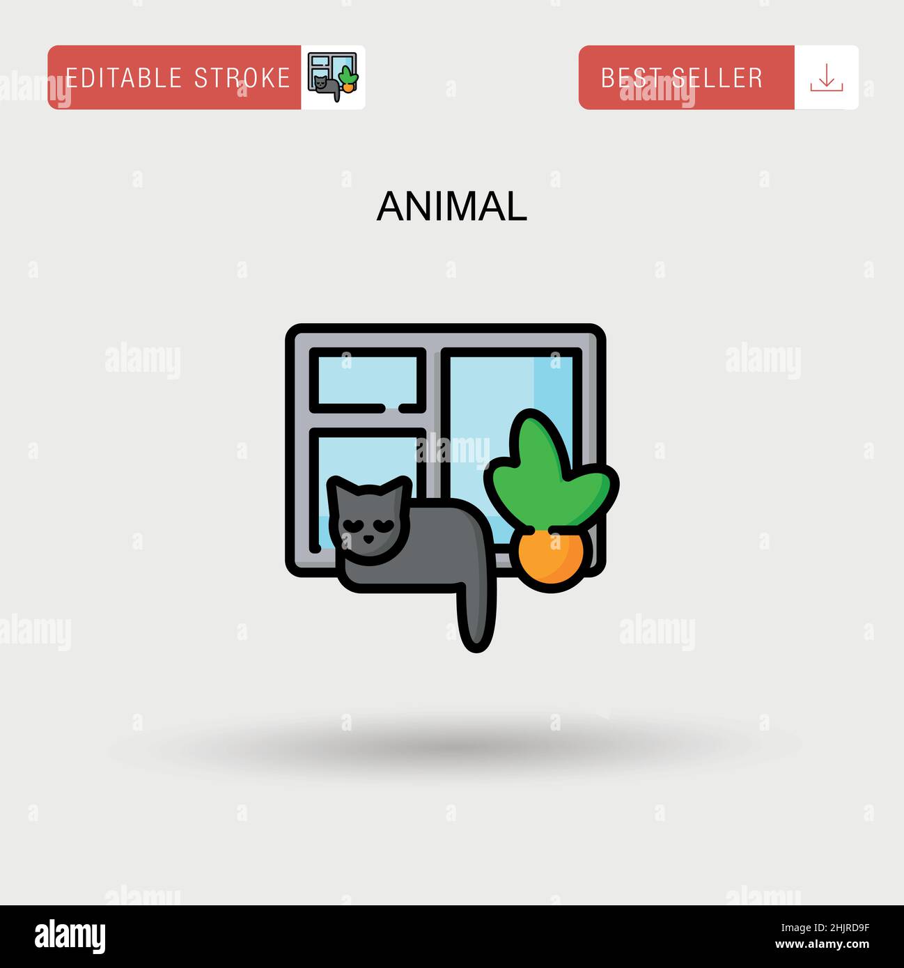 Animal Simple vector icon Stock Vector Image & Art - Alamy