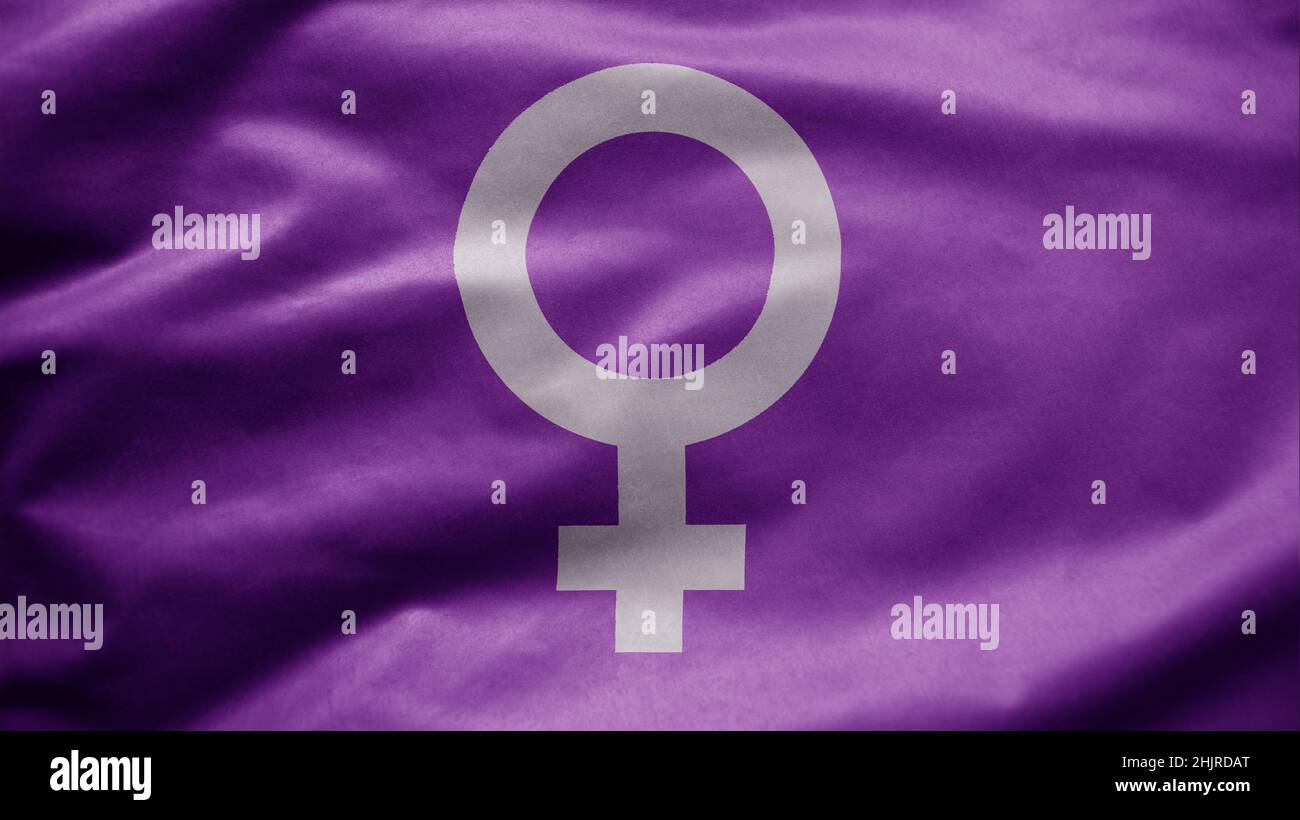 Women power symbol on banner hi-res stock photography and images - Alamy