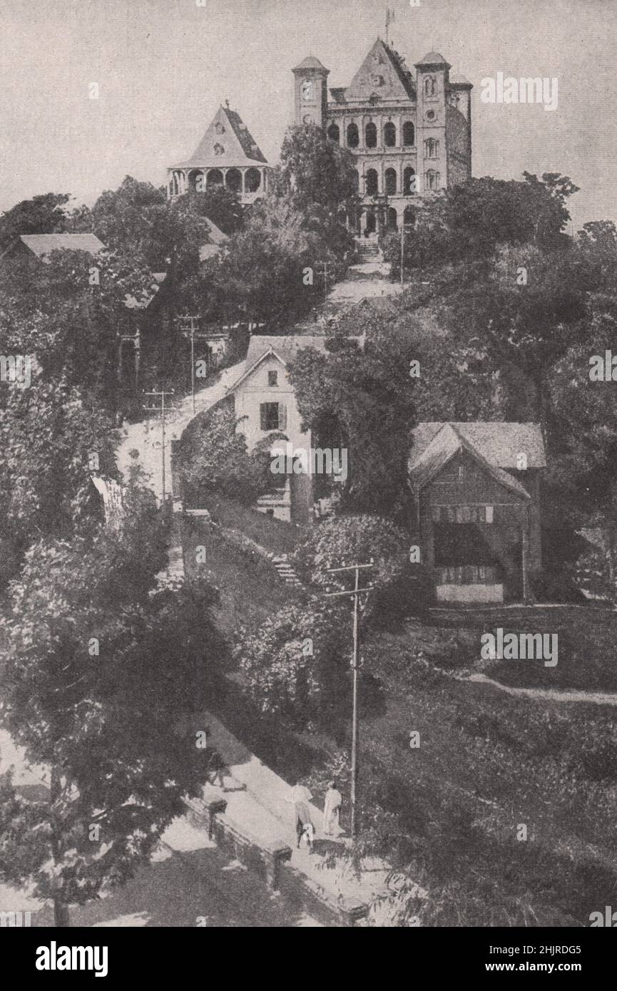Royal palace of the last native queen of Madagascar (1923 Stock Photo ...