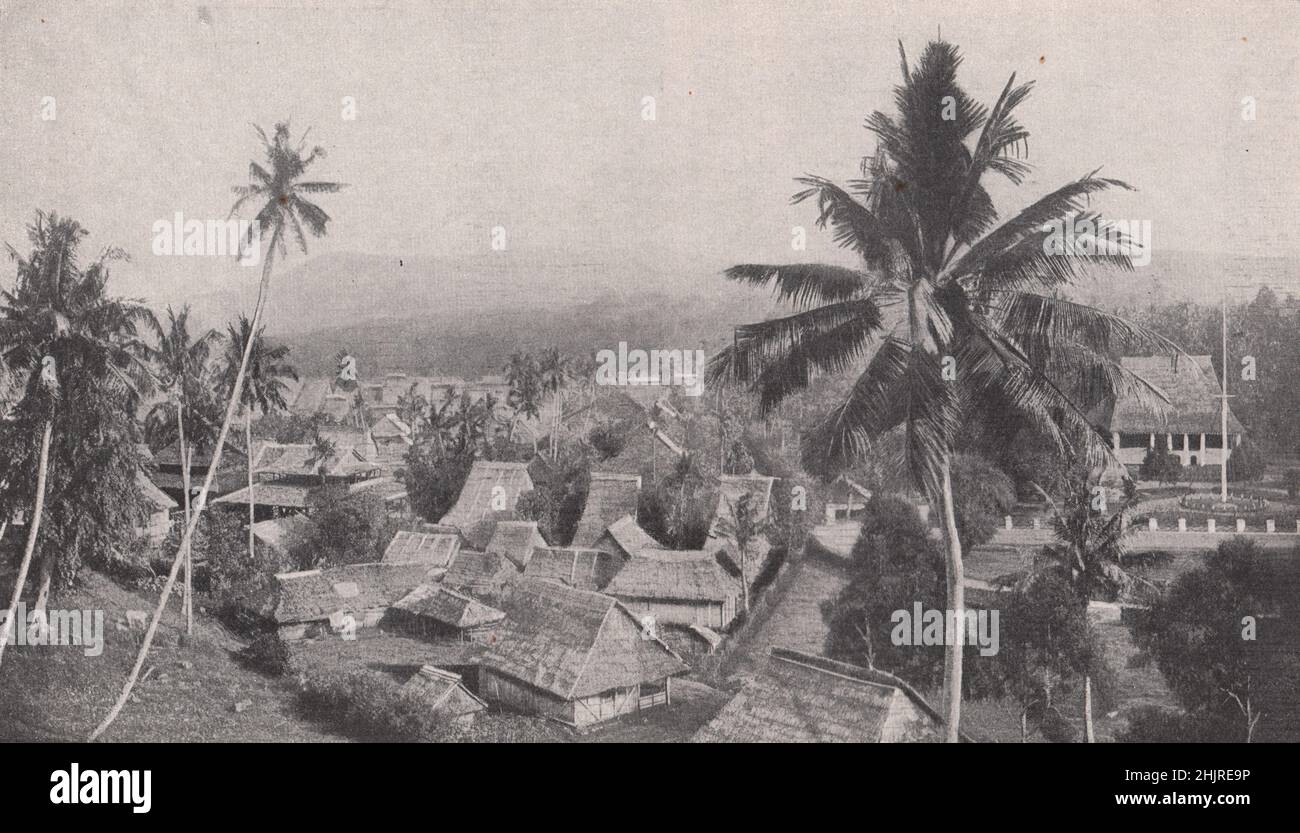 View on Ternate Island, seat of the Ancient Sultanate, in the Dutch ...