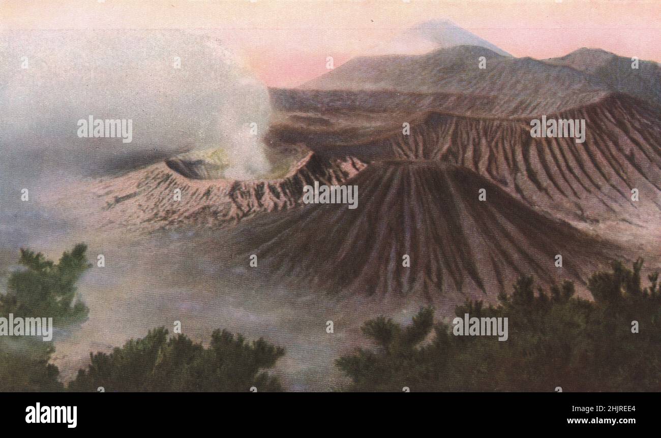Caters of the Javanese volcanoes of Bromo & Smerve give warning of the ...