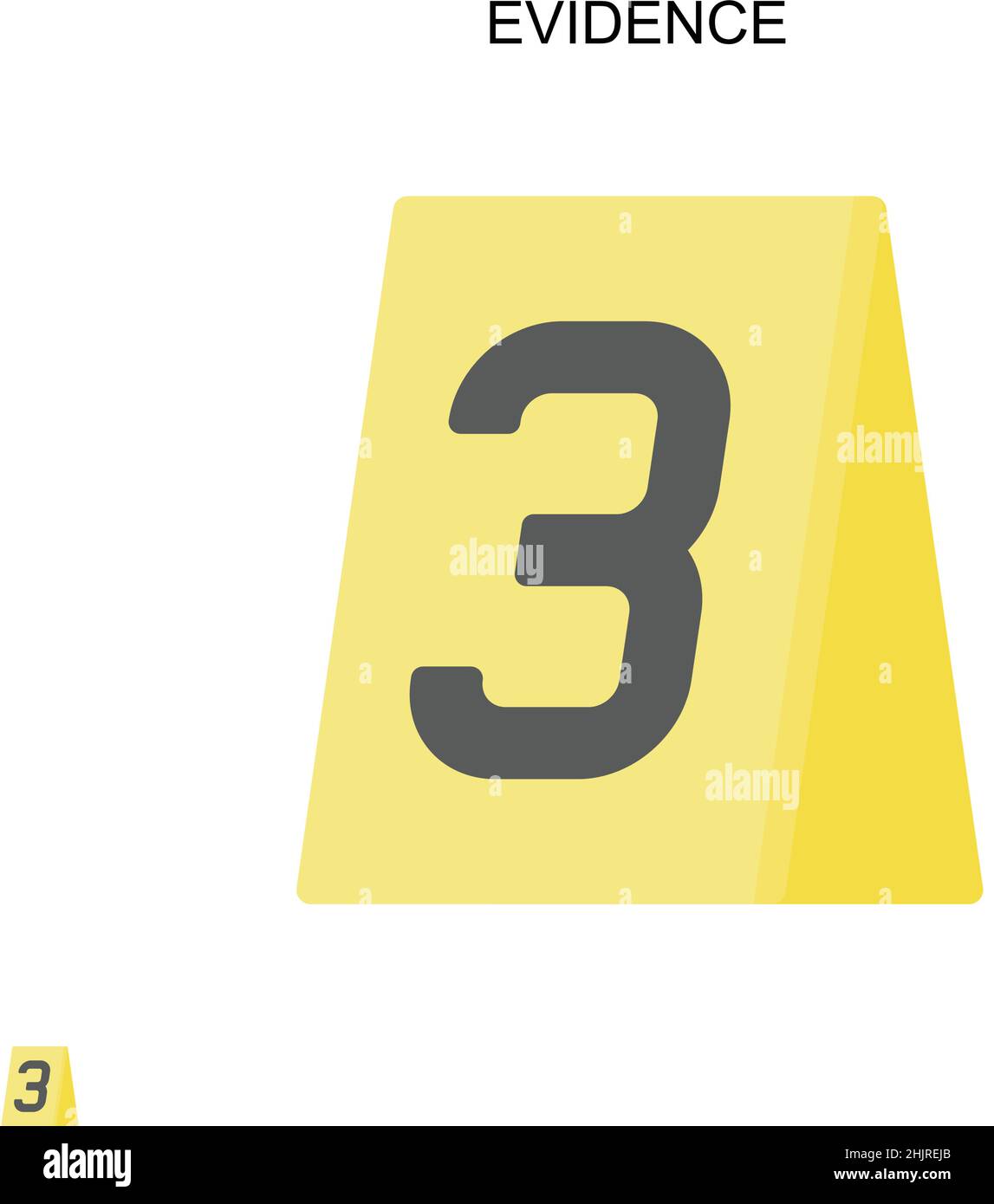 Evidence Simple vector icon. Illustration symbol design template for ...