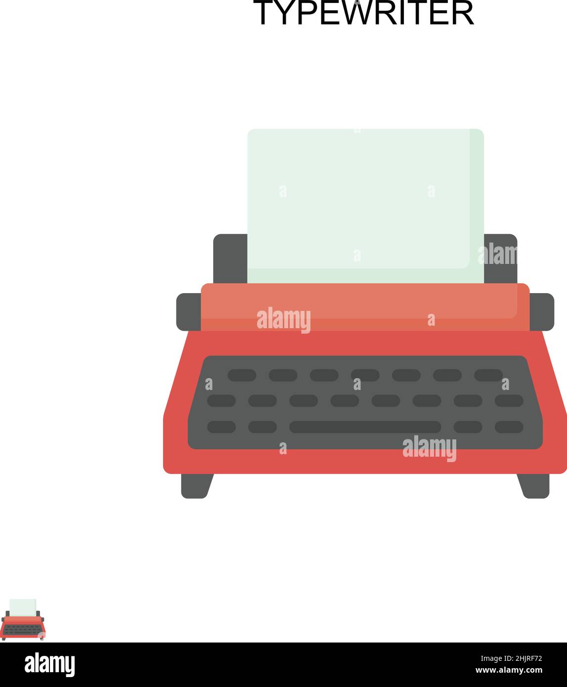 Typewriter Simple vector icon. Illustration symbol design template for ...