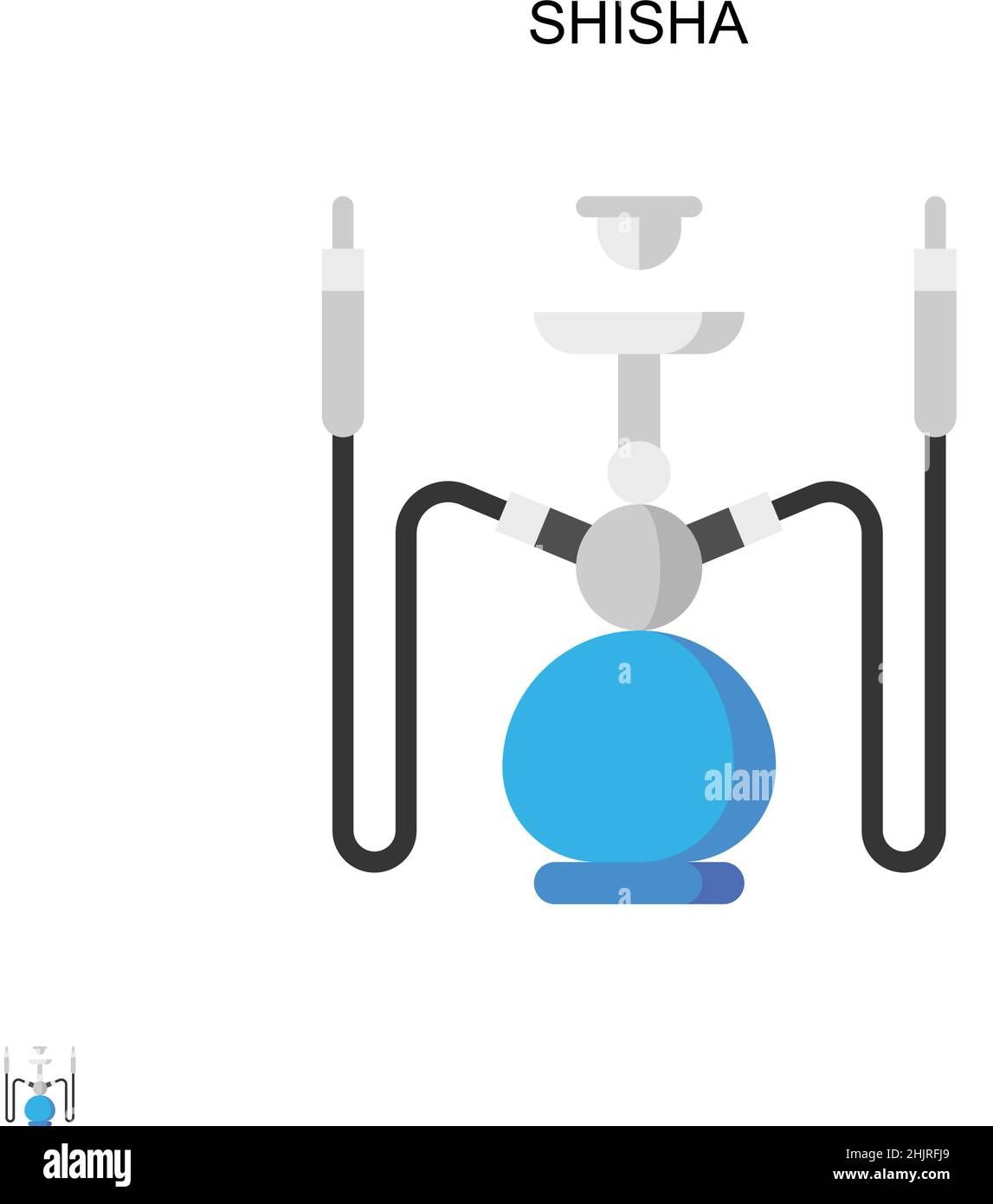 Shisha Simple vector icon. Illustration symbol design template for web ...