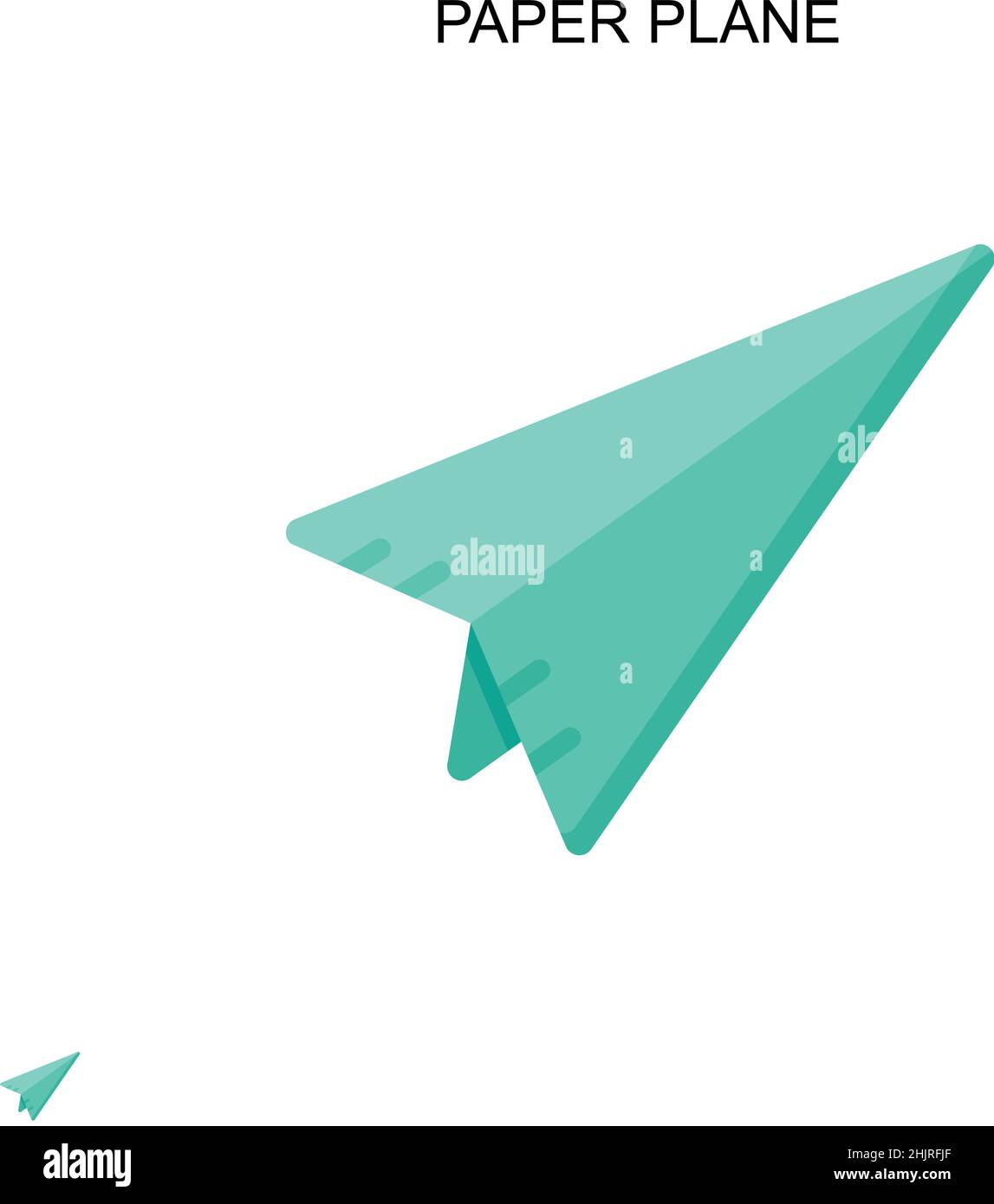 Paper plane Simple vector icon. Illustration symbol design template for ...