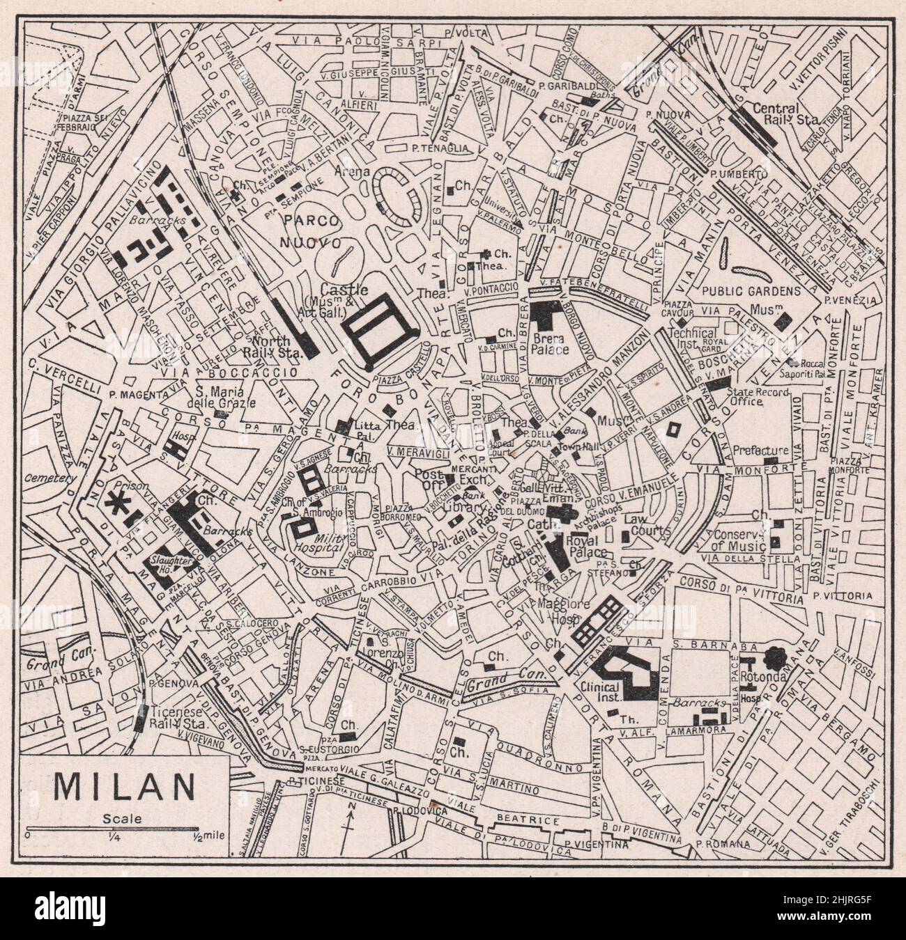 Map of milan italy hi-res stock photography and images - Alamy