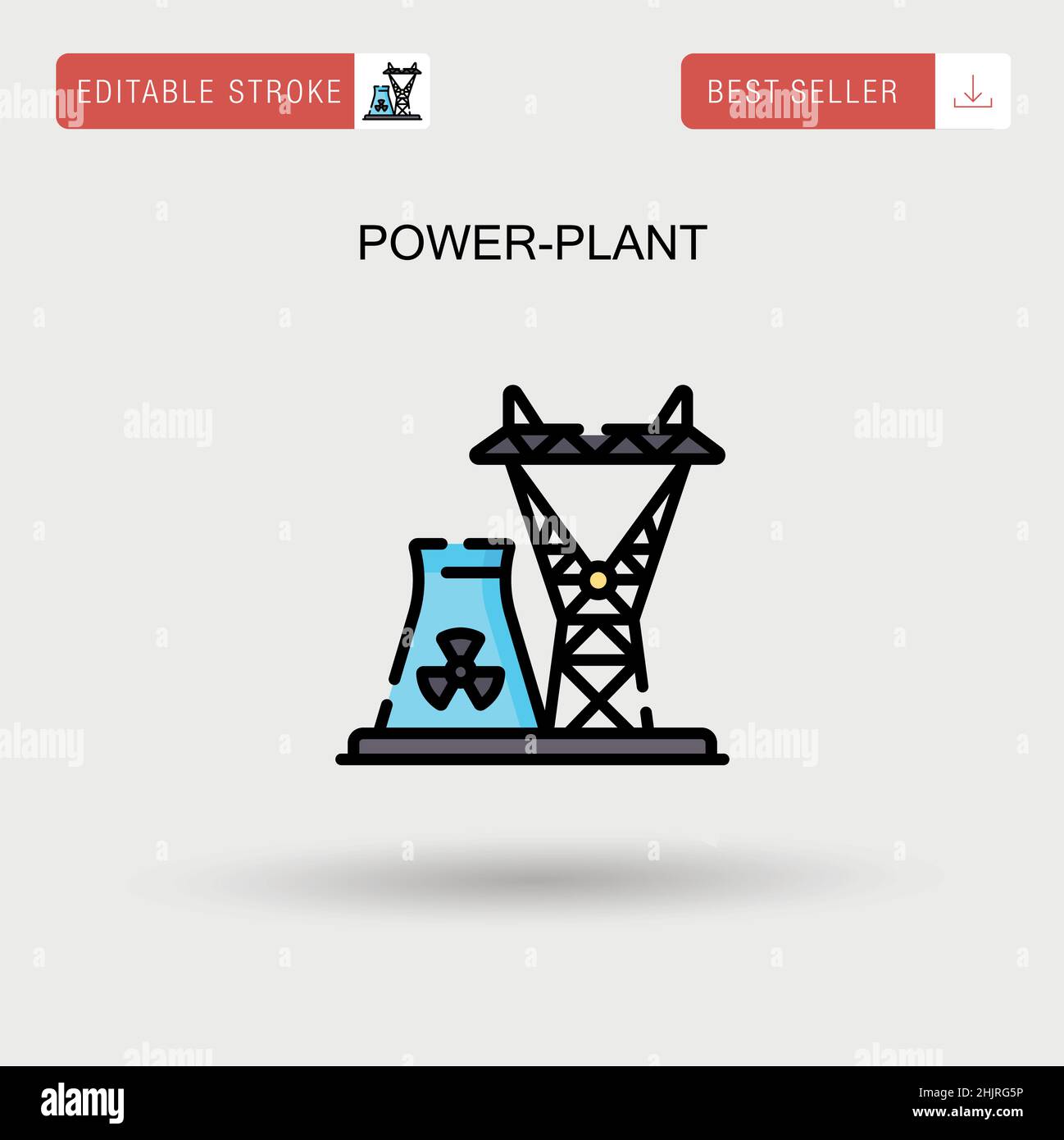 Power-plant Simple vector icon Stock Vector Image & Art - Alamy