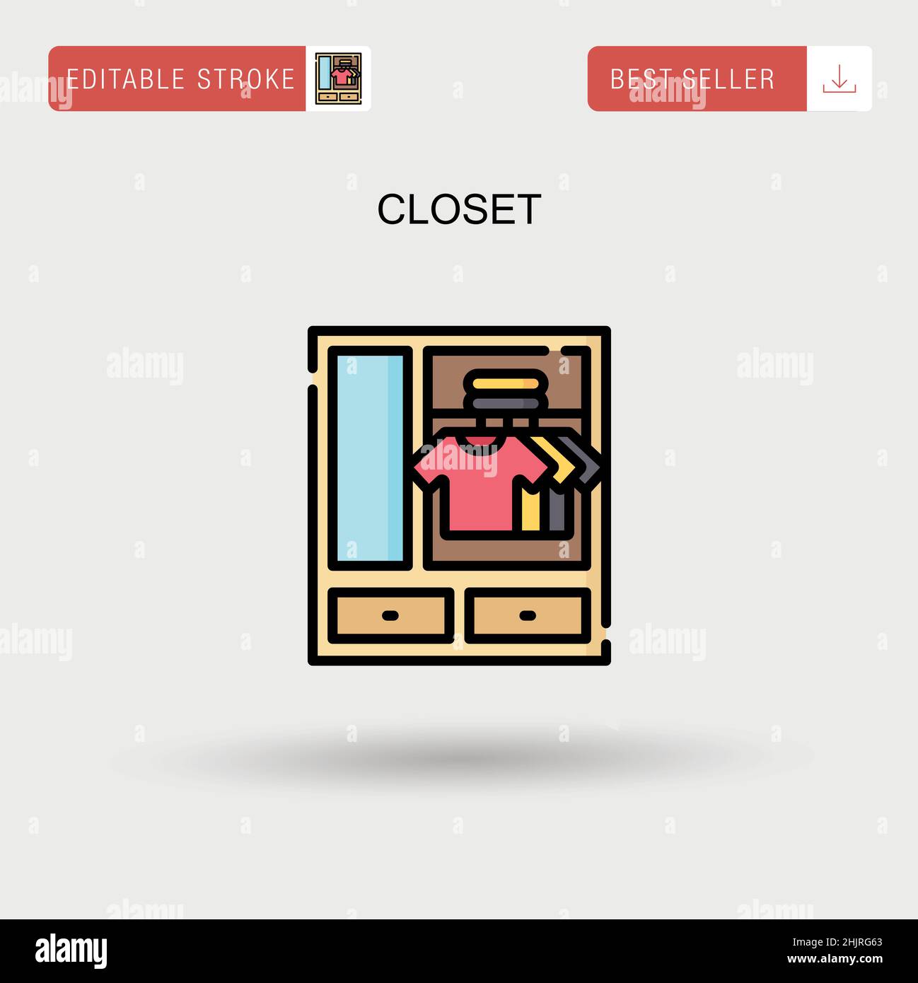 Closet Simple vector icon Stock Vector Image & Art - Alamy