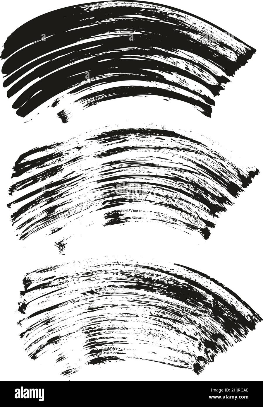 Flat Fan Brush Thick Curved Background High Detail Abstract Vector ...