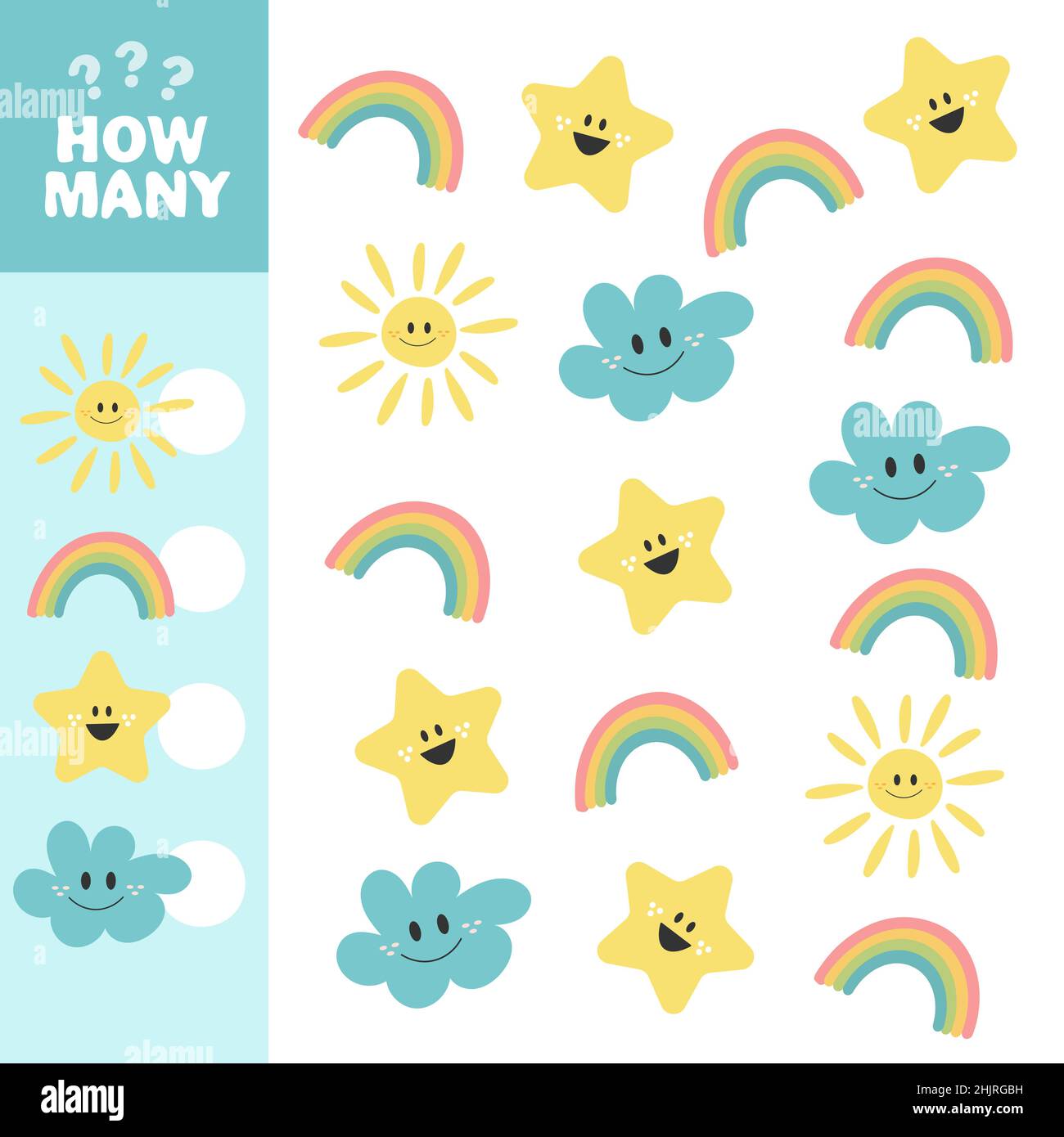 Counting Game for Preschool Children. Educational a mathematical game ...