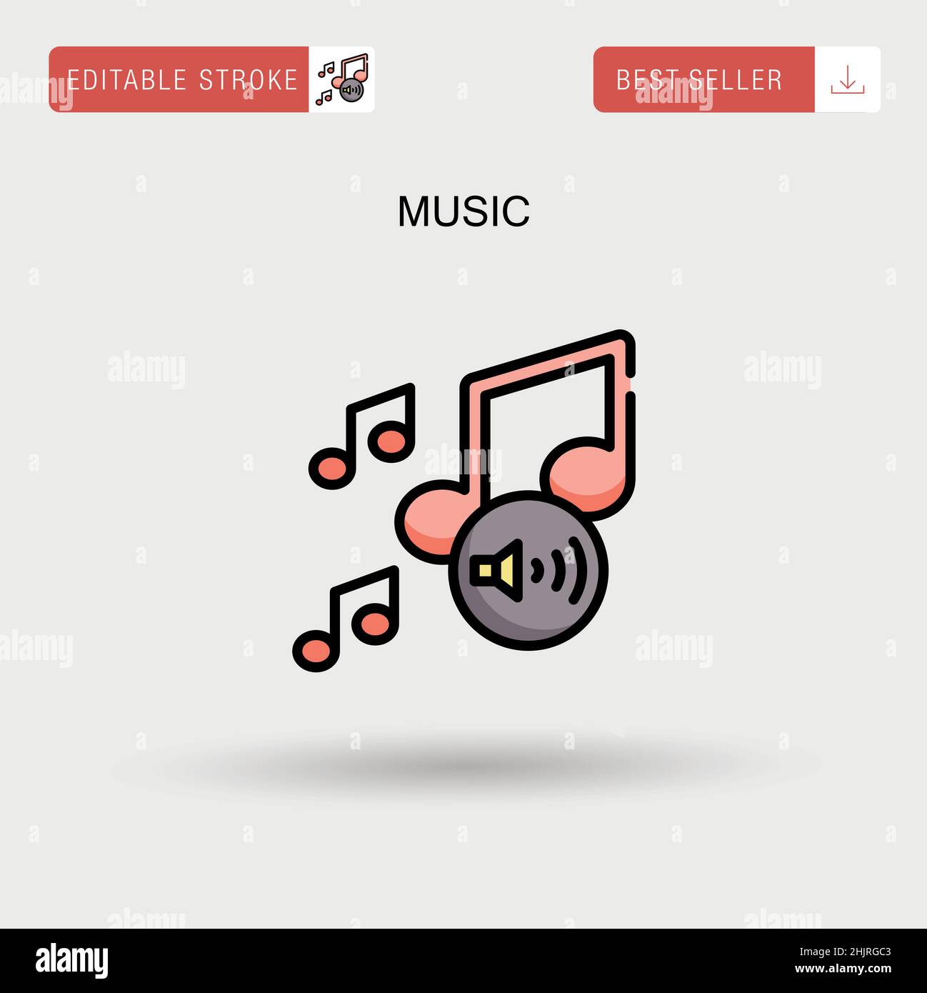 Music Simple vector icon Stock Vector Image & Art - Alamy