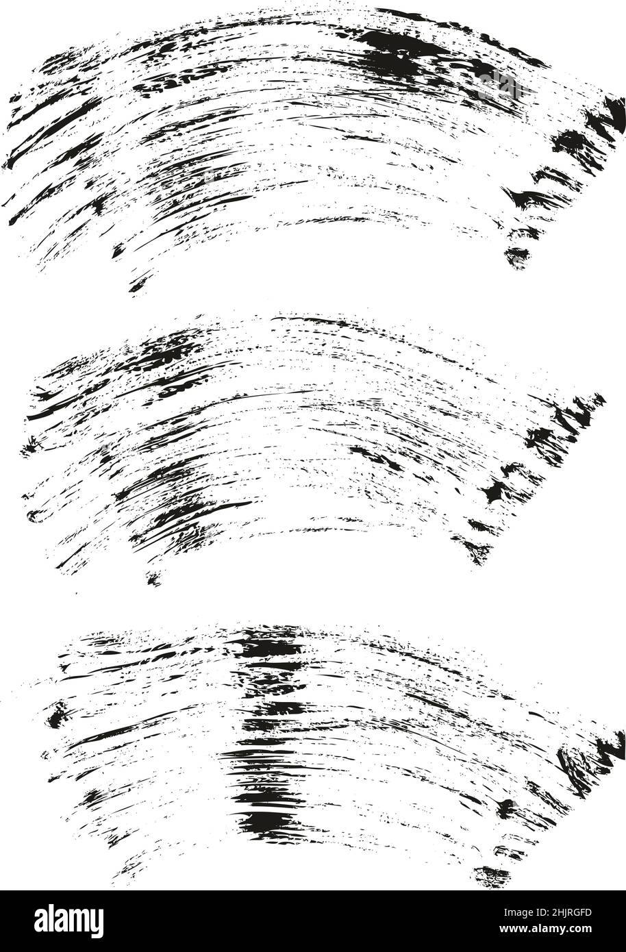 Flat Fan Brush Thick Curved Background High Detail Abstract Vector ...