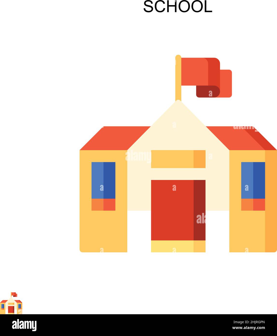 School Simple vector icon. Illustration symbol design template for web ...