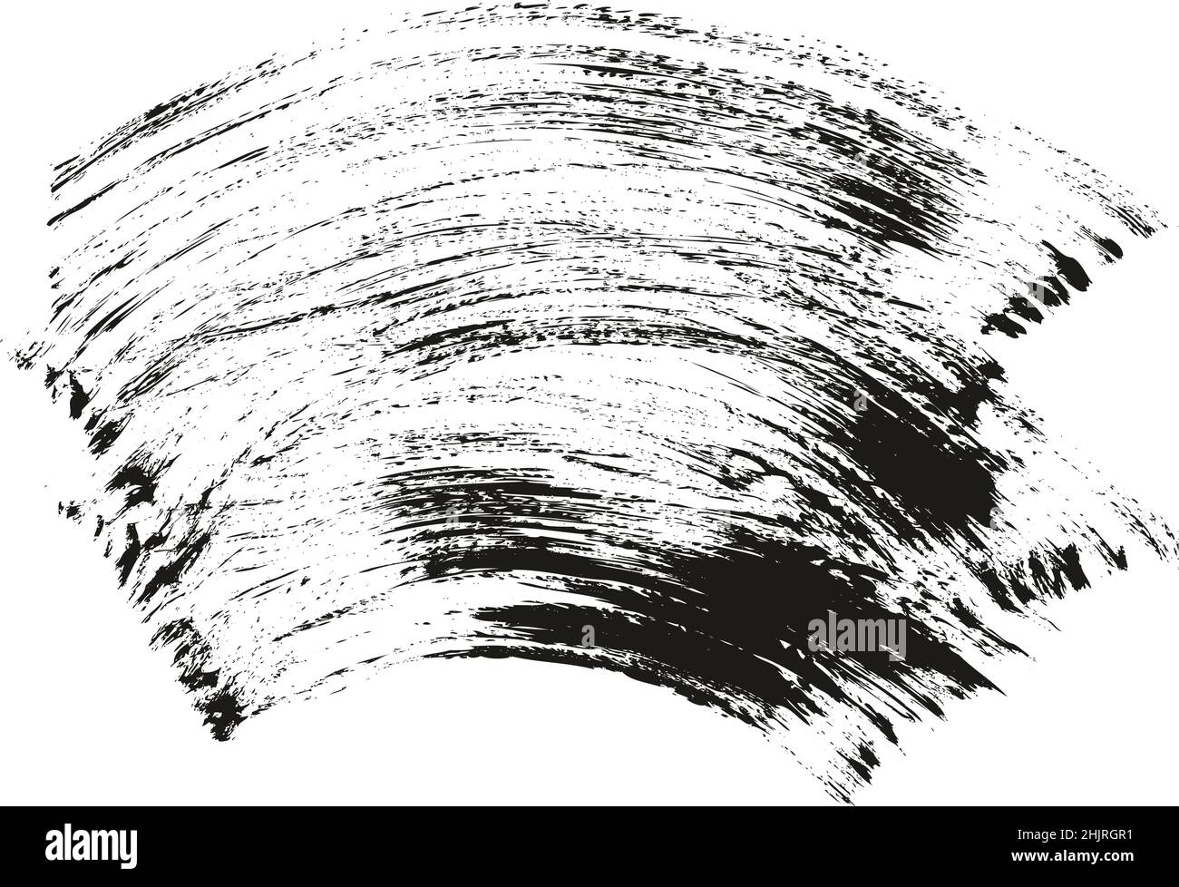 Flat Fan Brush Thick Curved Background High Detail Abstract Vector ...