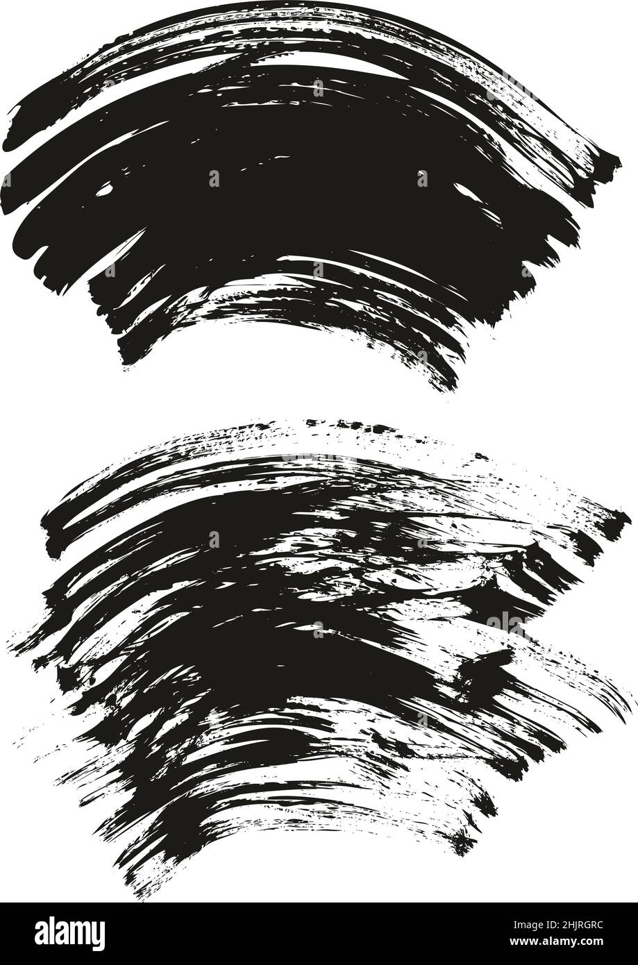 Flat Fan Brush Thick Curved Background High Detail Abstract Vector ...