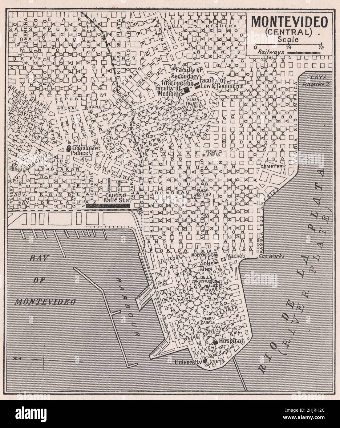 Map of montevideo hi-res stock photography and images - Alamy