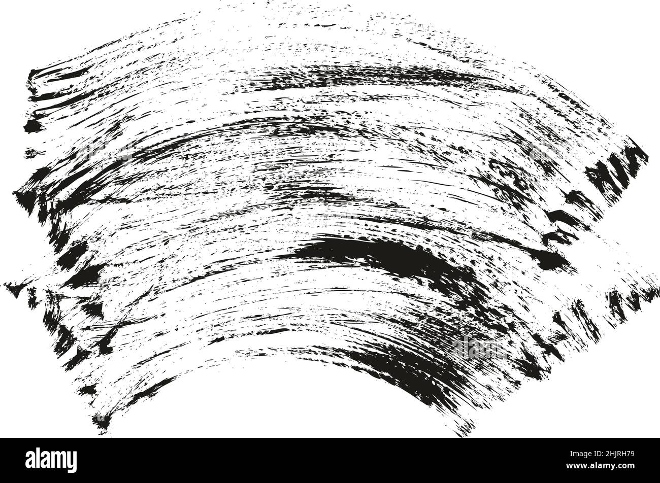 Flat Fan Brush Thick Curved Background High Detail Abstract Vector ...