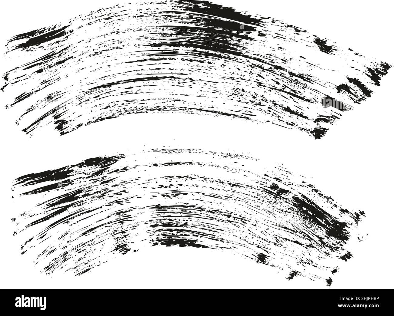 Flat Fan Brush Thick Curved Background High Detail Abstract Vector ...